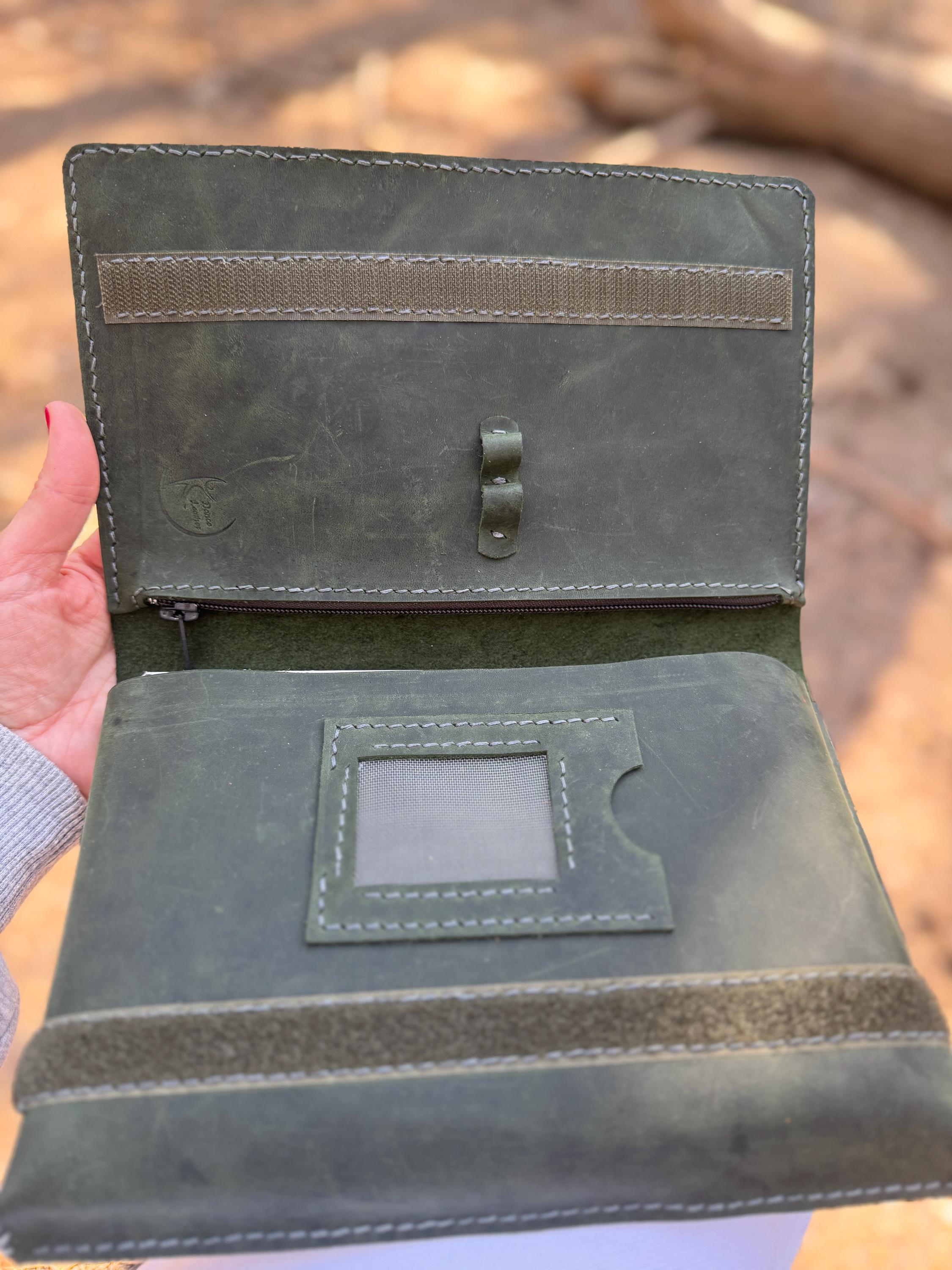 Green Leather Pilot Logbook Case: Aviation Book Cover - Etsy