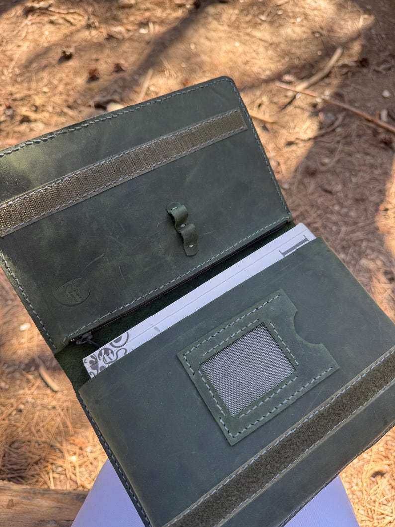 Green Leather Pilot Logbook Case: Aviation Book Cover - Etsy