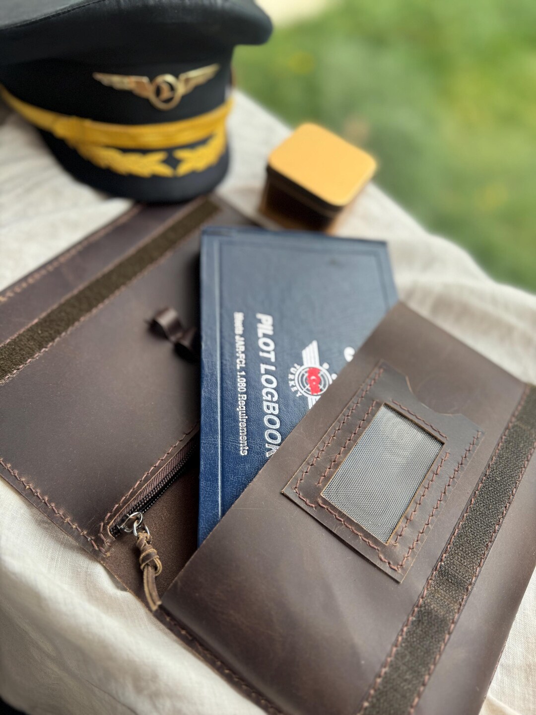 Leather Pilot Logbook Case: Aviation Book Cover, Pilot Gift - Etsy