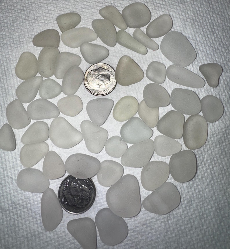 Genuine NYC Sea Glass for Jewelry, Crafts, Mosaics/clear Frosty Smalls ...