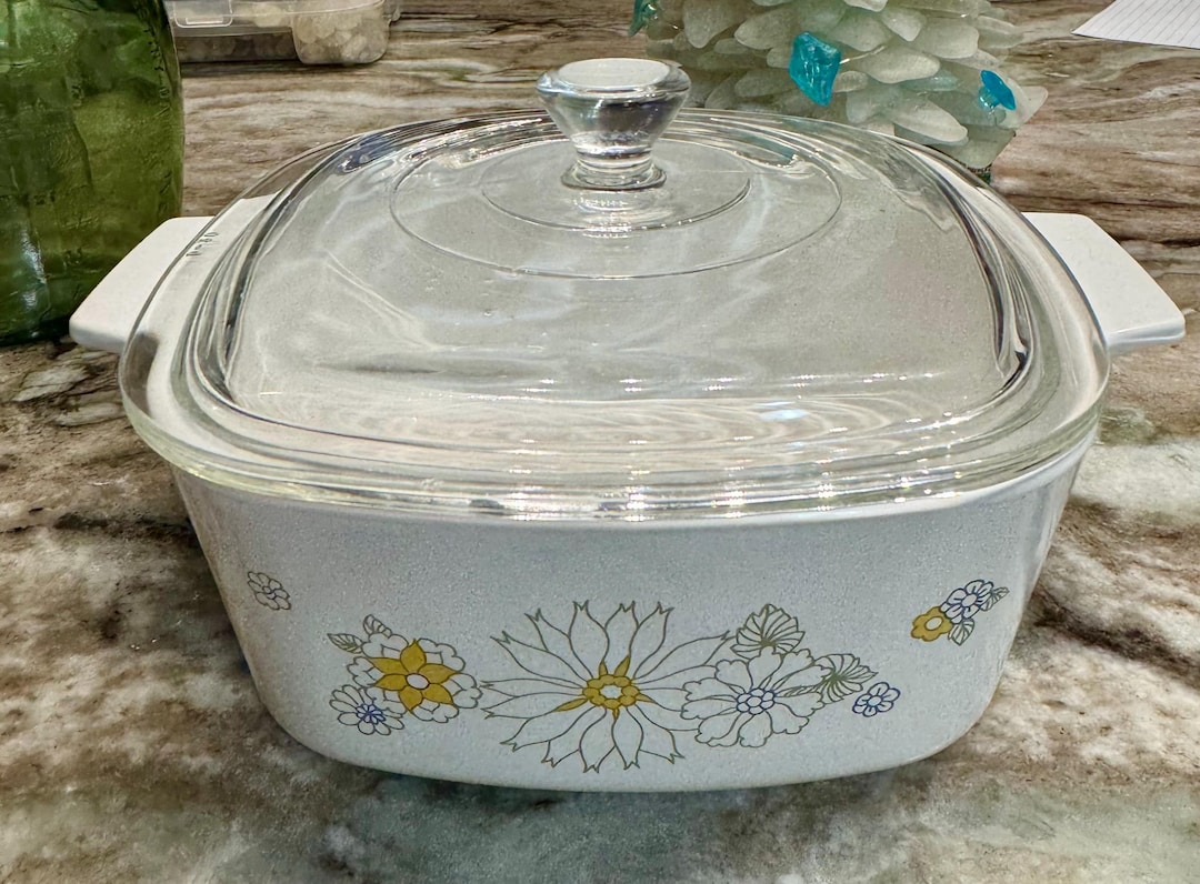 Vintage Corning Ware Floral Bouquet Casserole Dish With Lid, 1 1/2 ...
