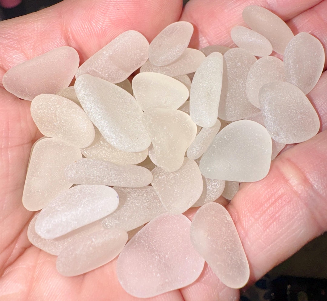 Genuine NYC Sea Glass for Jewelry, Crafts, Mosaics/clear Frosty Smalls ...