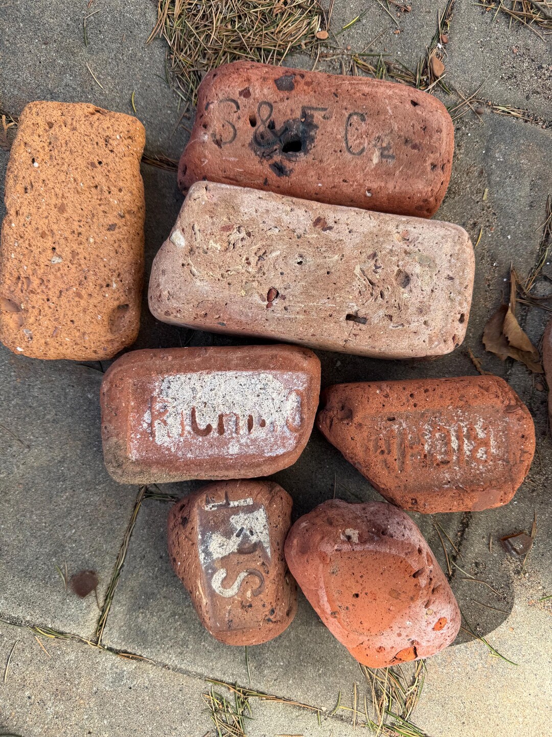 Antique Beach/sea Bricks, Garden Brick Sculptures, Craft Supply, Garden Art, NYC Vintage Bricks ...