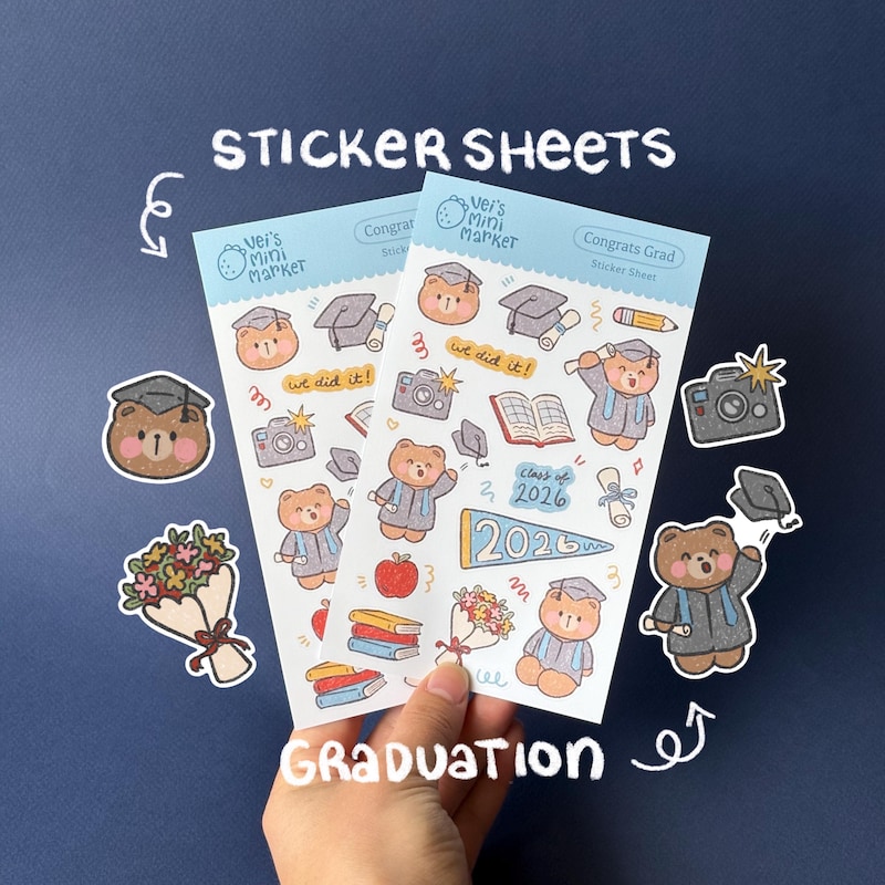 Graduation Sticker Sheets - Etsy