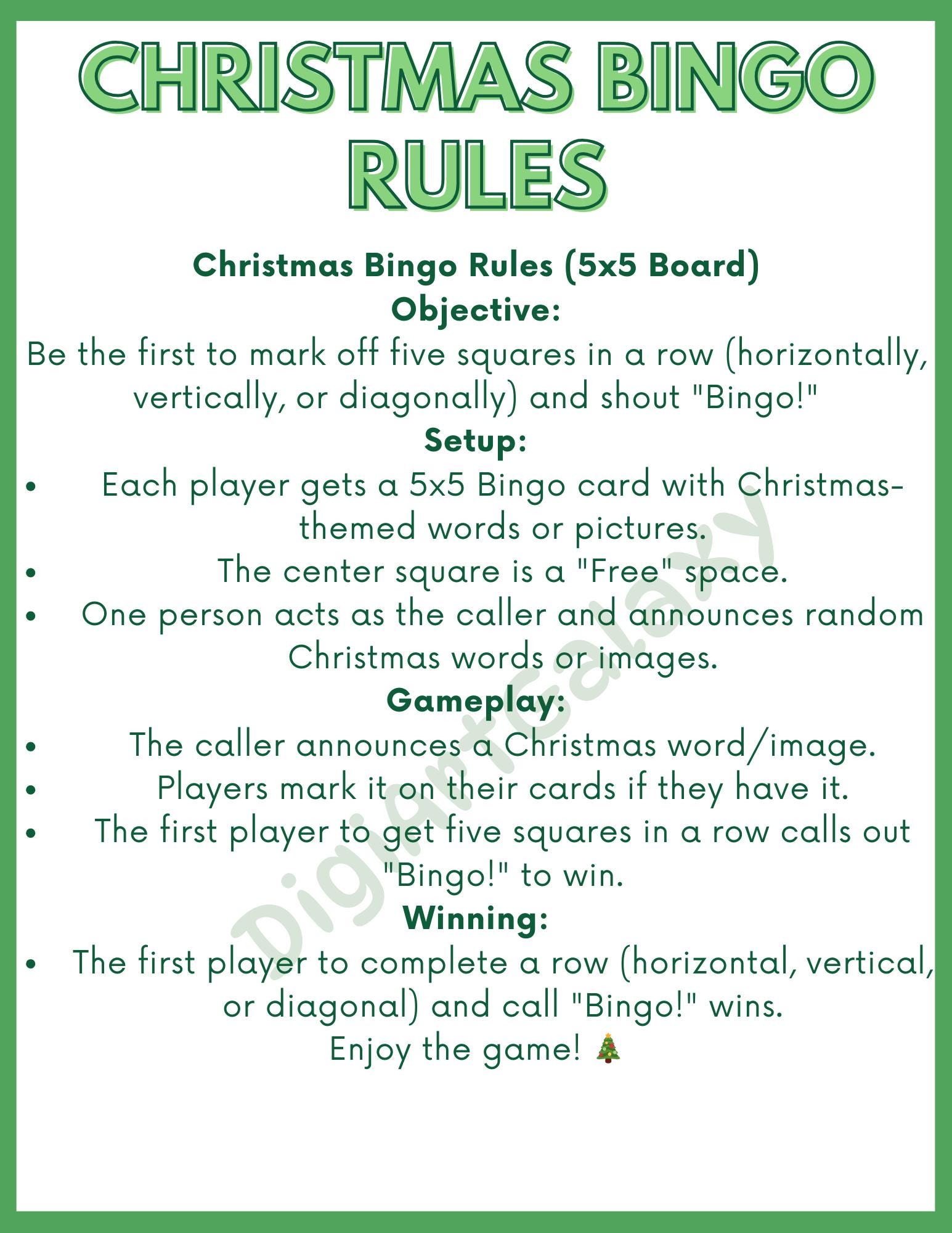 Christmas Bingo | Printable Christmas Bingo Cards | Holiday Bingo ...