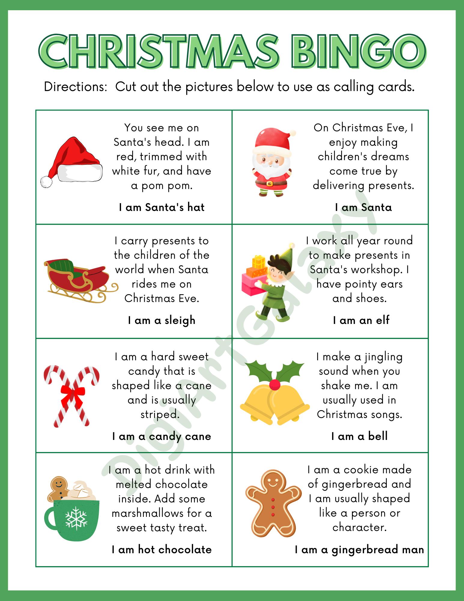 Christmas Bingo | Printable Christmas Bingo Cards | Holiday Bingo ...