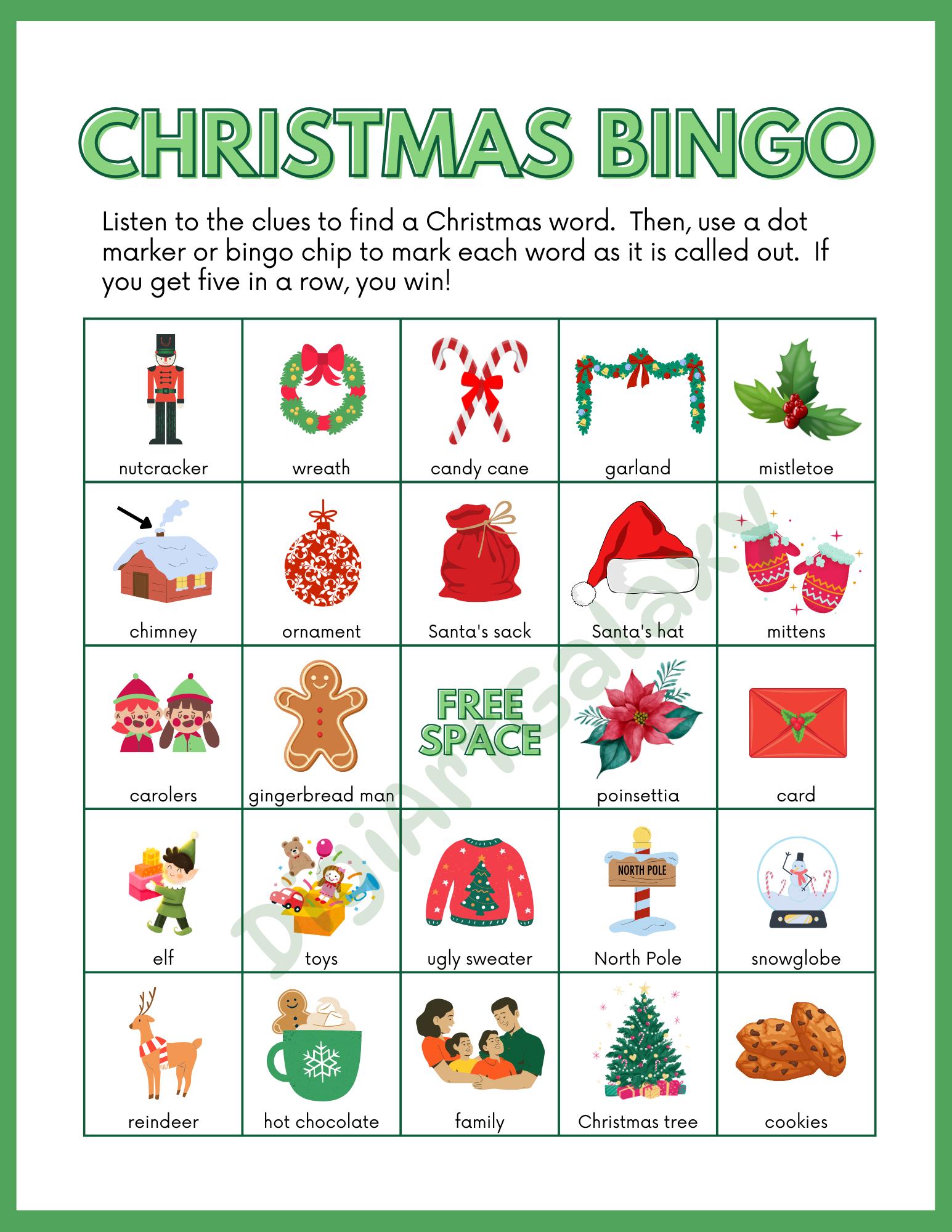 Christmas Bingo | Printable Christmas Bingo Cards | Holiday Bingo ...