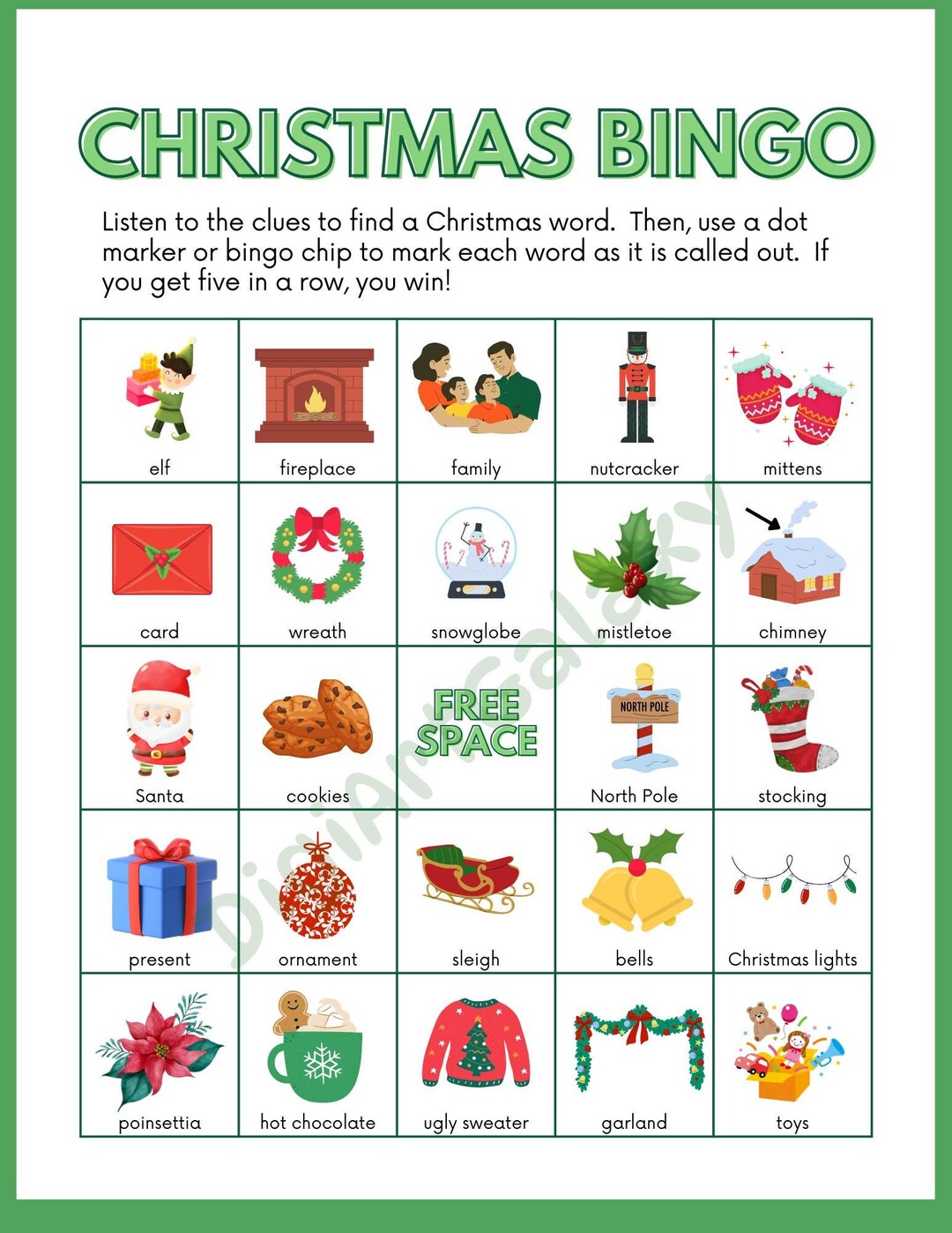 Christmas Bingo | Printable Christmas Bingo Cards | Holiday Bingo ...
