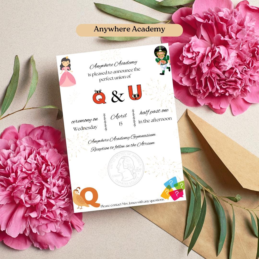 Q and U Wedding Invitation\pk-kn Q and U Union - Etsy