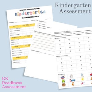 Kindergarten Readiness Assessment - Etsy