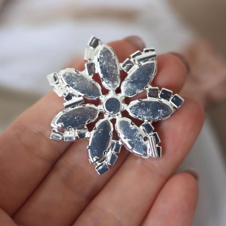 Pink Crystal Flower Applique for Lamp Shade DIY, Marquise Rhinestone ...