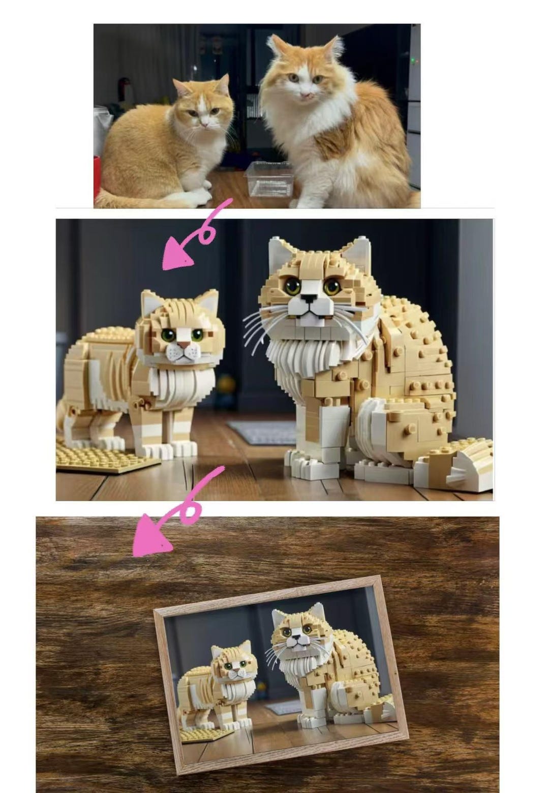 Personalized Pet Brick Photos，custom Pet Lego Photo Wall Art，tailored ...