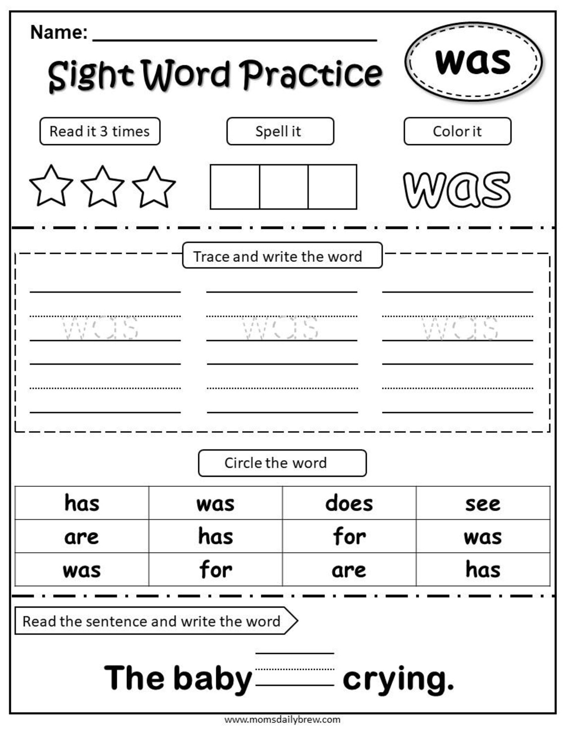 52 Dolch Kindergarten Sight Words | 2 Formats Each Word | Master Check ...