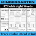 52 Dolch Kindergarten Sight Words | 2 Formats Each Word | Master Check ...