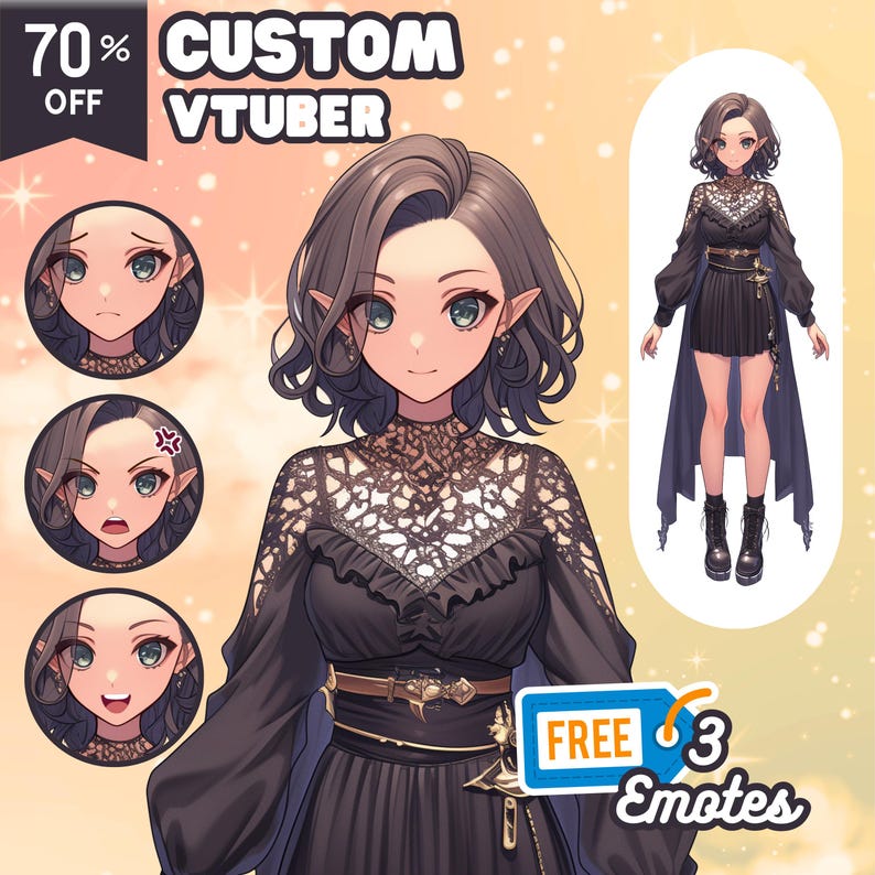 Custom Live2d Vtuber,vtuber Model Commercial Use, Vtuber Asset, Anime ...