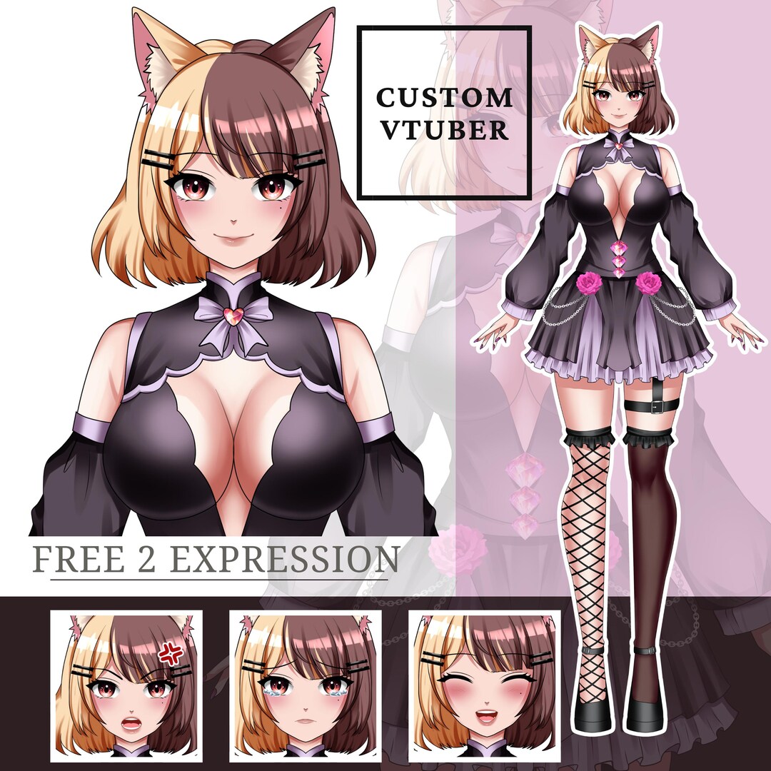 Buy Vtuber Model, Custom Vtuber Model, Custom Vtuber Feale, Chibi Pngtuber, Vtuber Commission ...