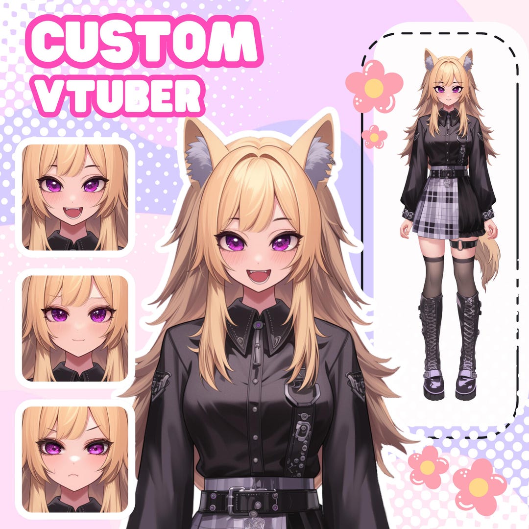 Live2d Vtuber, Vtuber Model, Pngtuber, Custom Vtuber Live2d Model ...