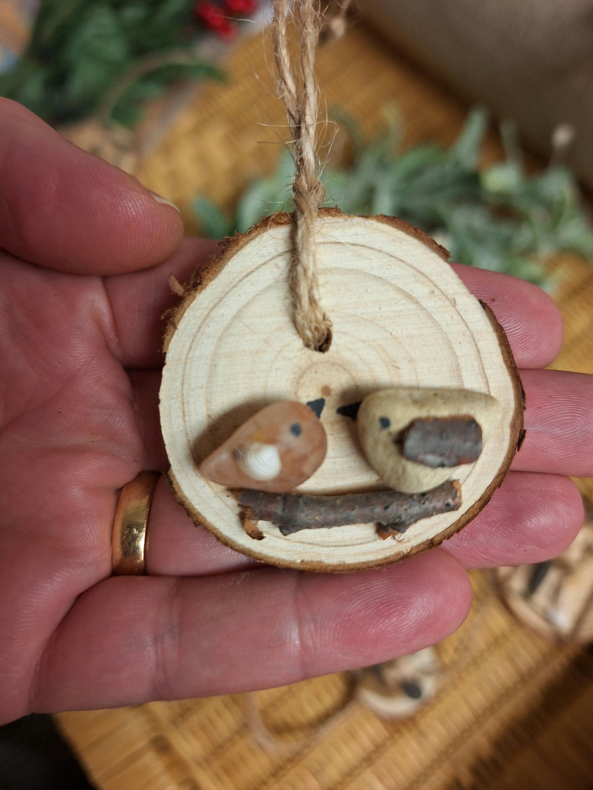 Mini Pebble Art Christmas Ornaments mix and Match Set of 6 - Etsy