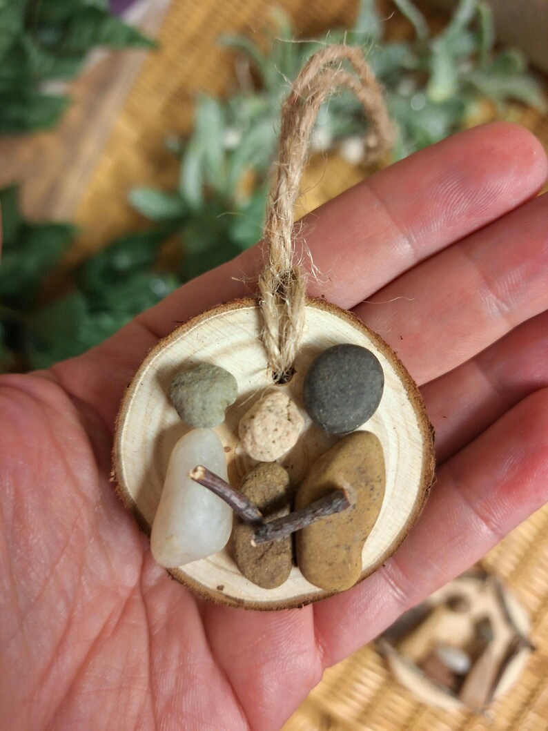 Mini Pebble Art Christmas Ornaments mix and Match Set of 6 - Etsy