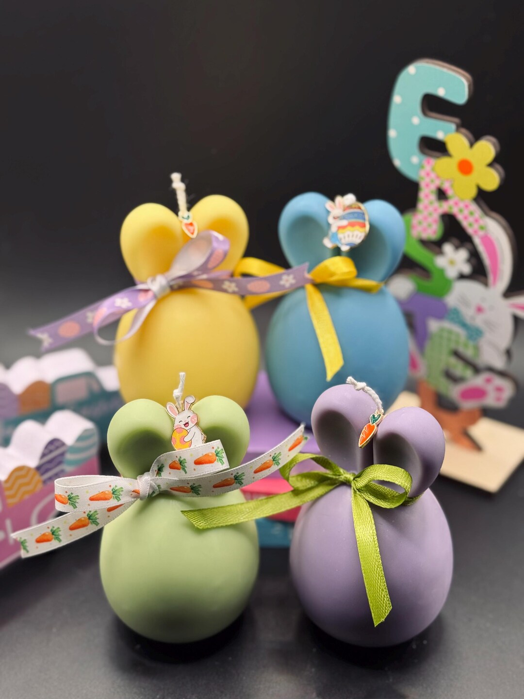 Easter Candle Easter Bunny Candle Easter Egg Candle Happy Easter Candle ...