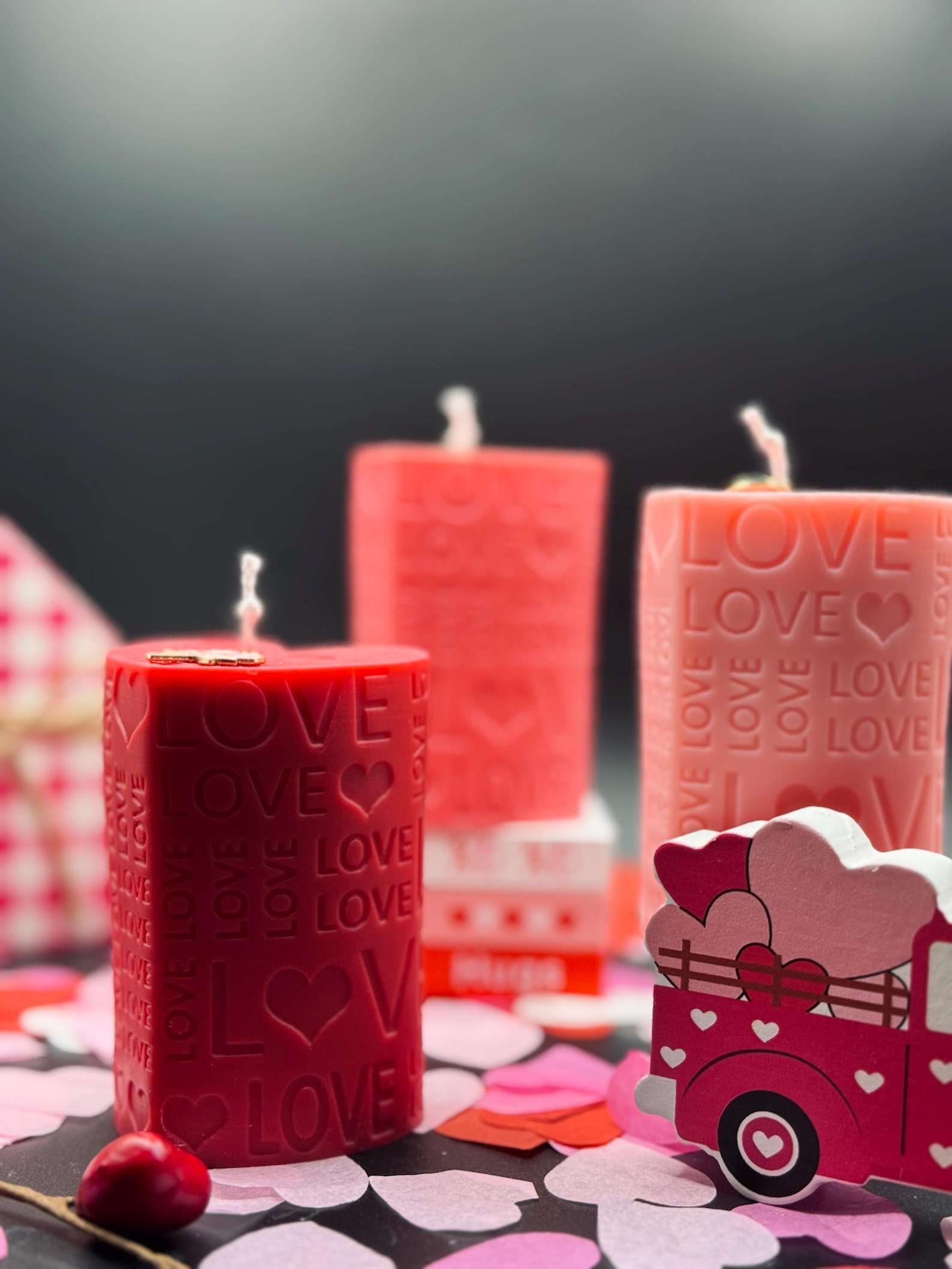 Heart Shaped Soy Wax Pillar Candle – Handmade Valentine's Day Decor - Etsy