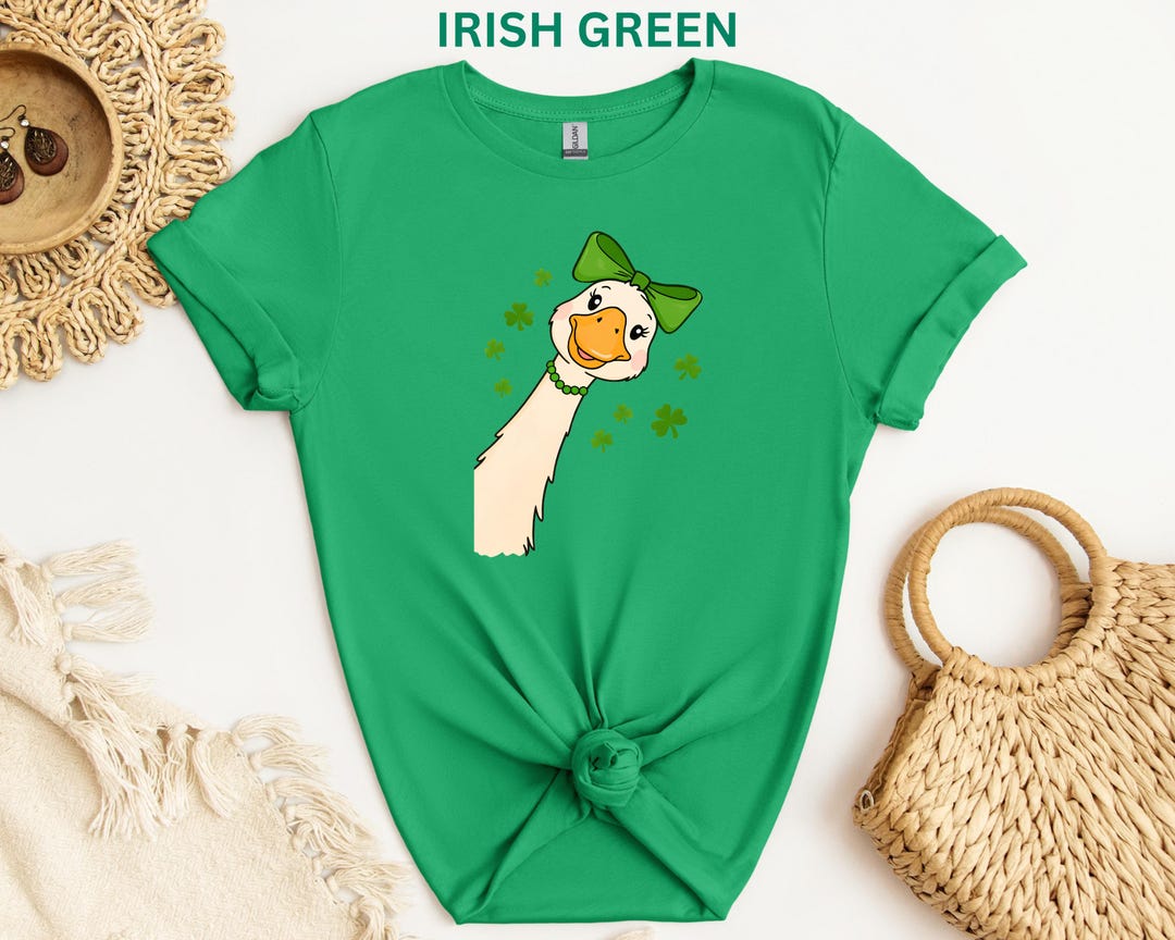 Funny Lucky Goose Shirt for St Patrick’s Day Women and Youth Casual ...