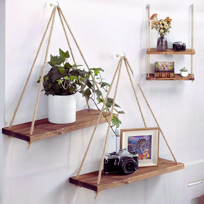 Hanging Rope Shelf - Etsy