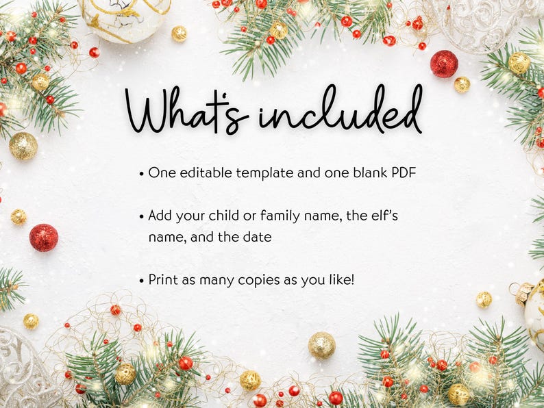 Editable Elf Adoption Certificate Christmas Canva Template Personalized ...