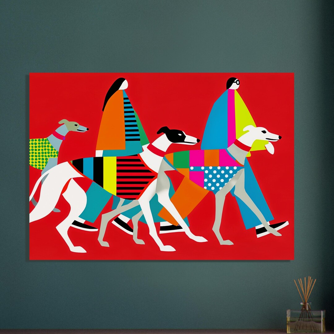 Printable Greyhound Dog Wall Art Print, Abstract Wall Art Poster, Home ...