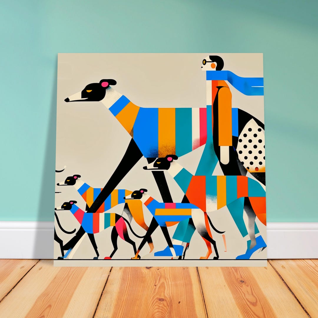 Printable Greyhound Dog Wall Art Print, Abstract Wall Art Poster, Home ...