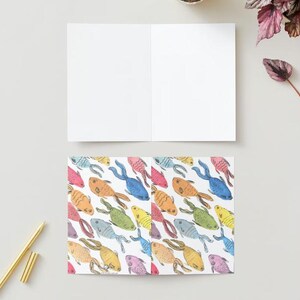 Hand Painted Watercolor Fish Notecard Set of 4+ - Etsy
