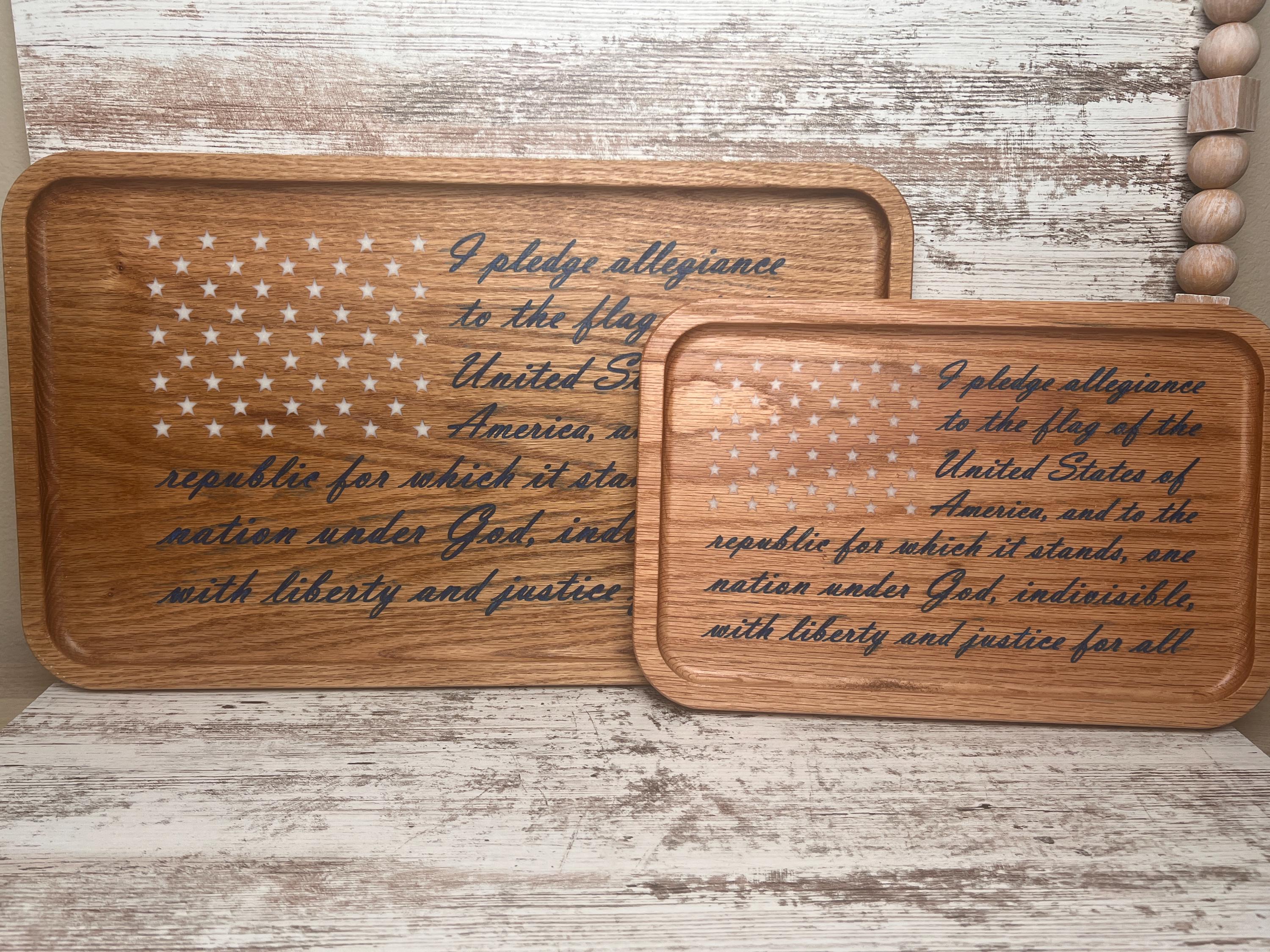 Pledge of Allegiance Plaque 3D Sign Wood Sign Military Law Enforcement ...