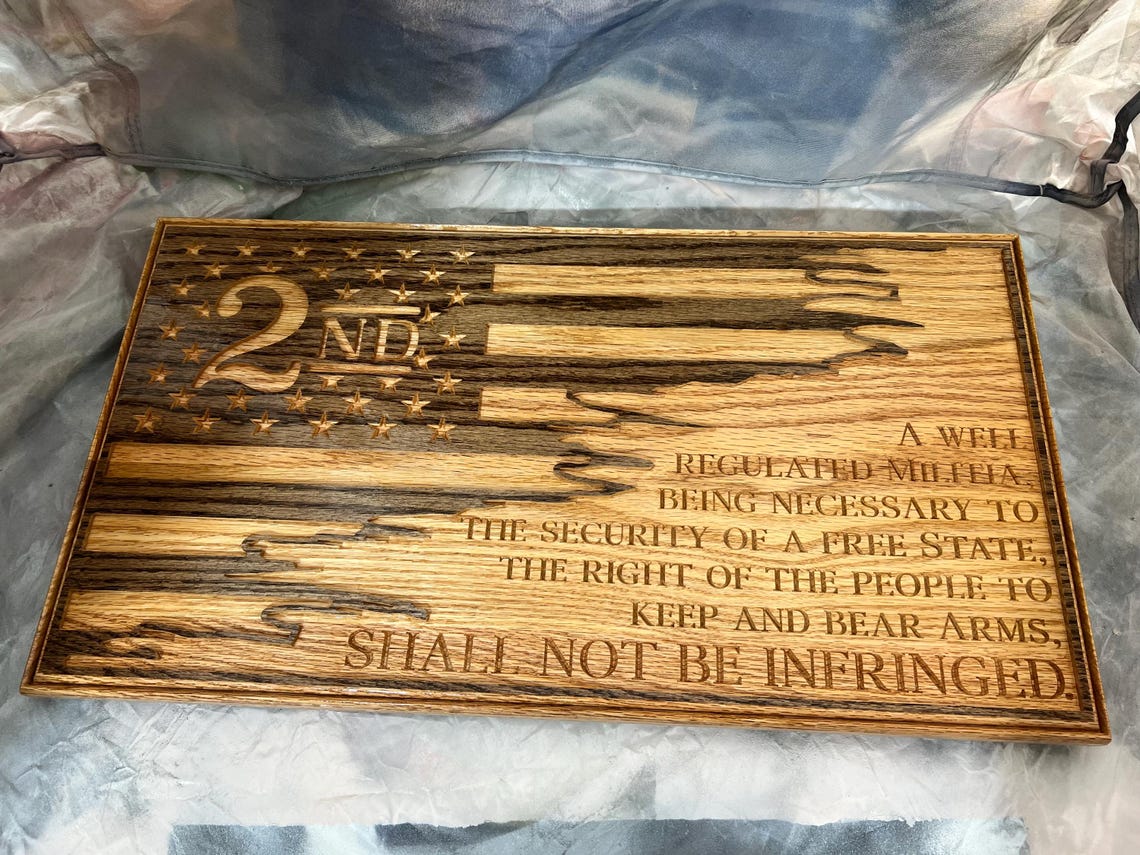 2A Sign Second Amendment Plaque 3D Sign Wood Sign Military Law ...