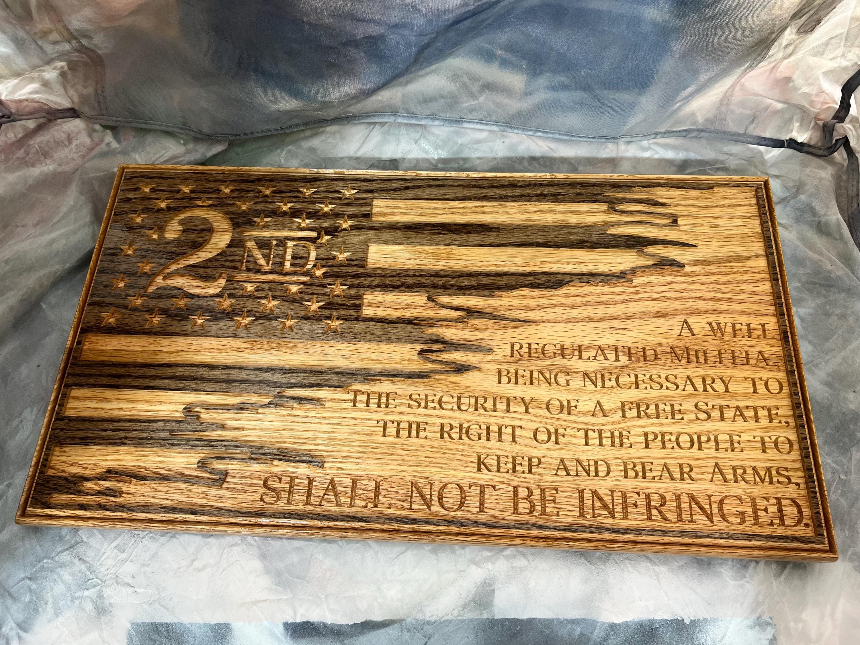 2A Sign Second Amendment Plaque 3D Sign Wood Sign Military Law ...