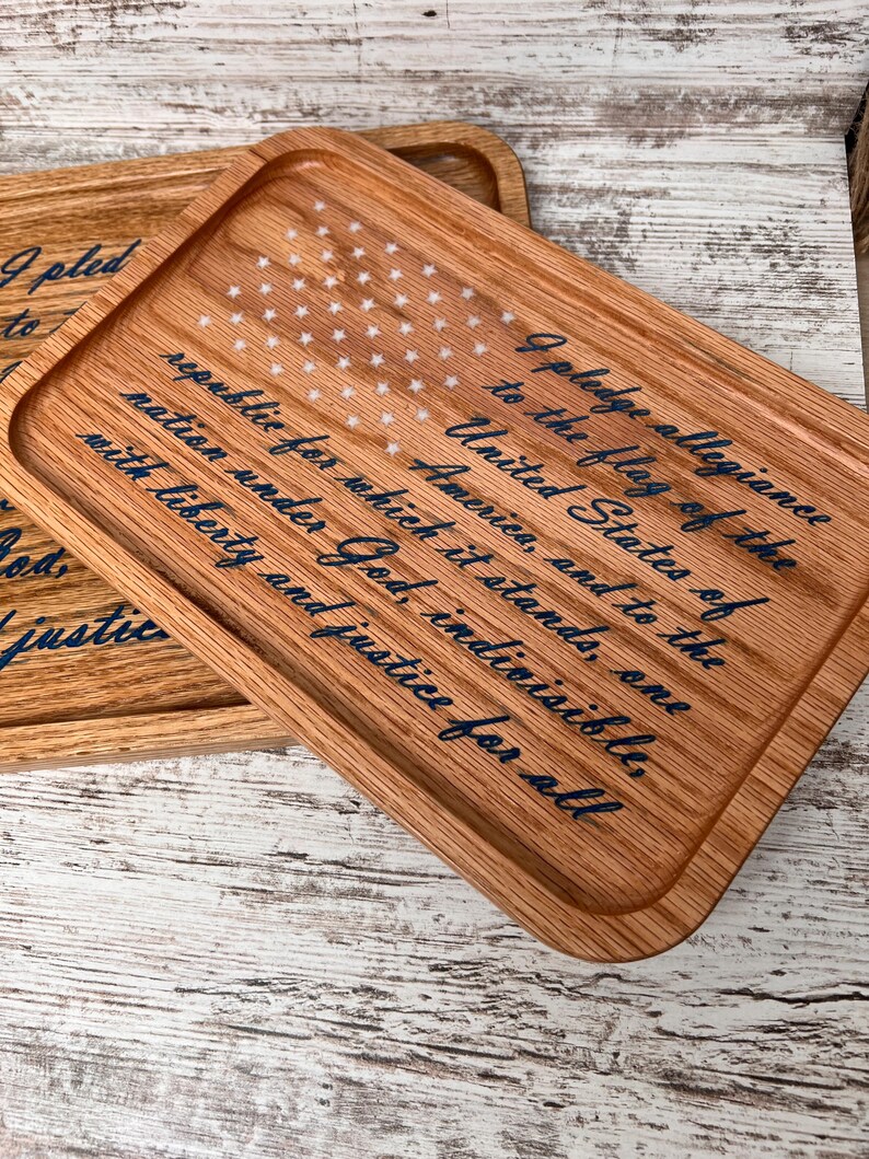 Pledge of Allegiance Plaque 3D Sign Wood Sign Military Law Enforcement ...