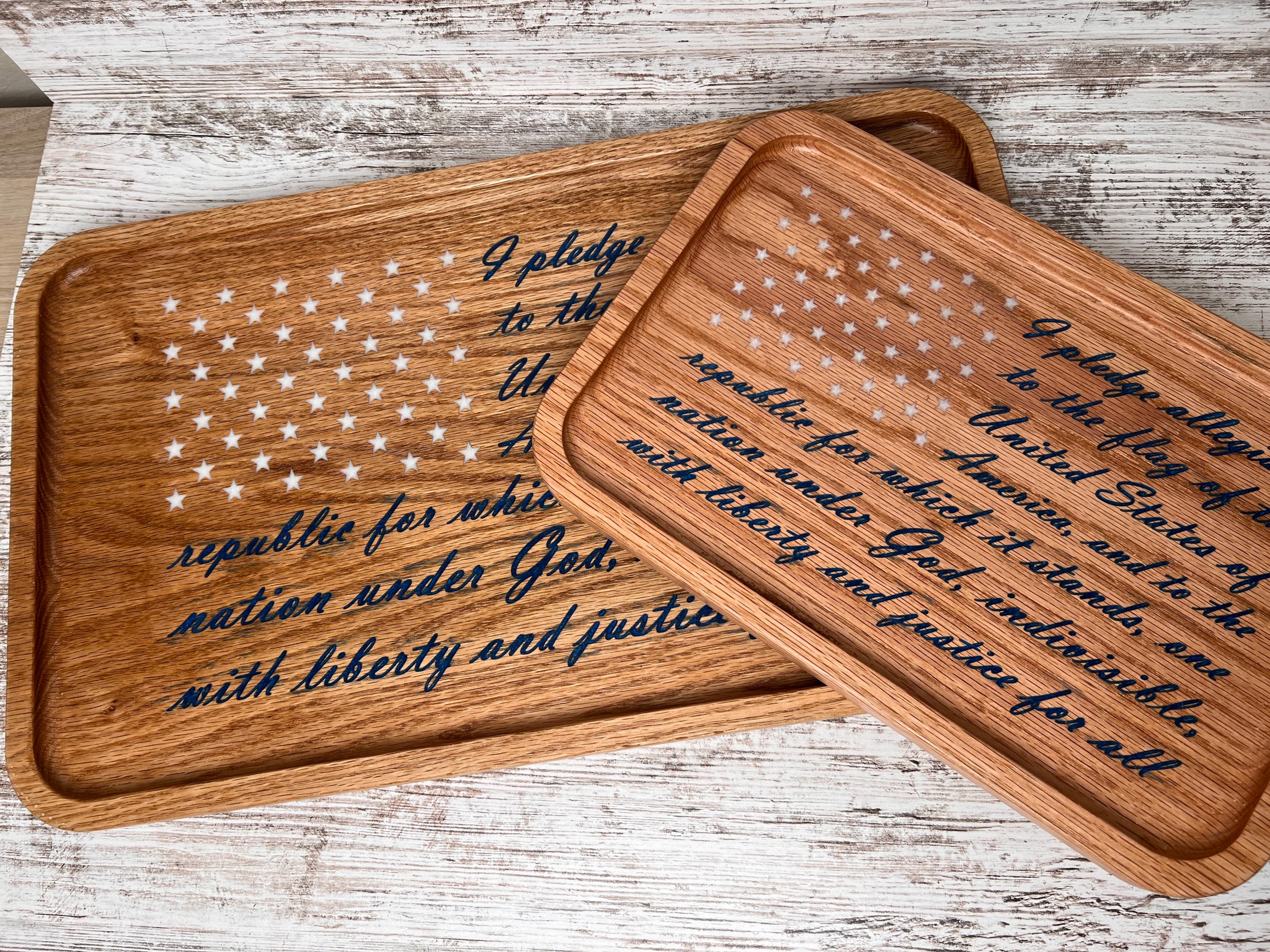 Pledge of Allegiance Plaque 3D Sign Wood Sign Military Law Enforcement ...