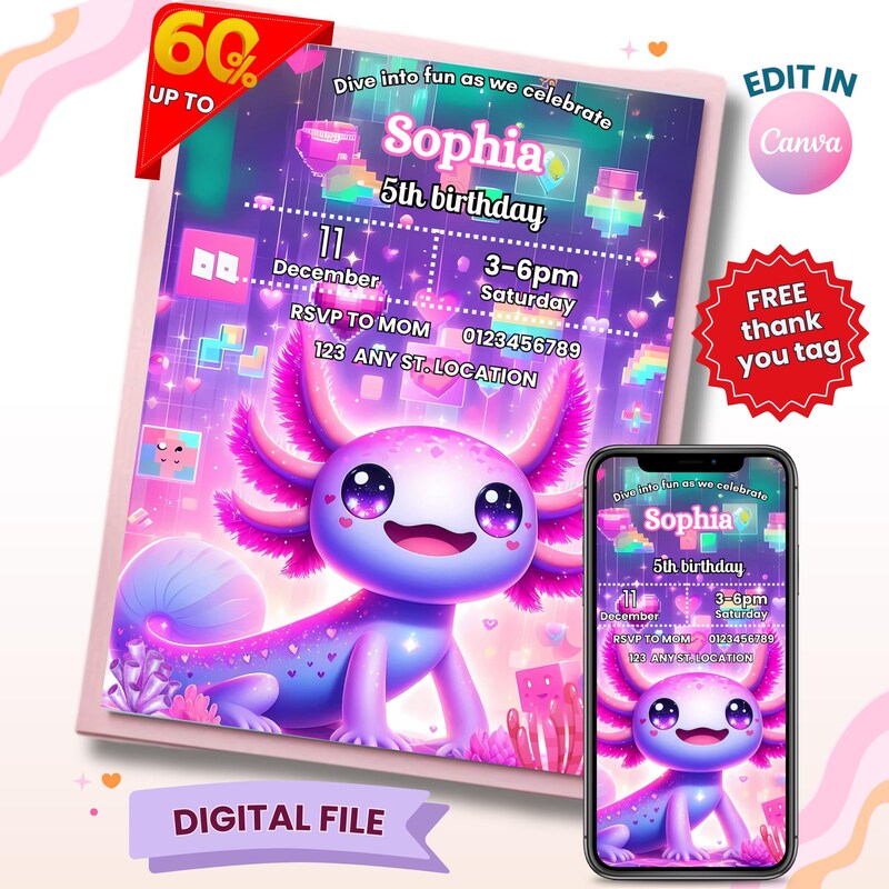 Axolotl Birthday - Etsy