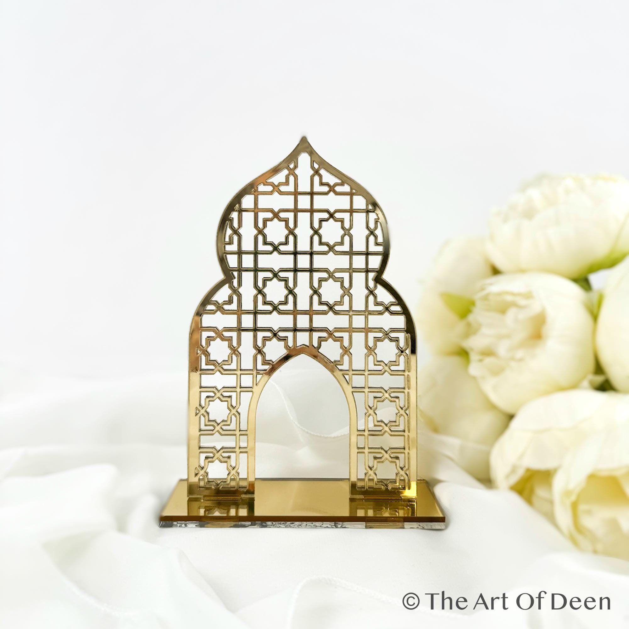Elegant Acrylic Mosque Decor: Islamic Table Centerpiece, Handmade in ...