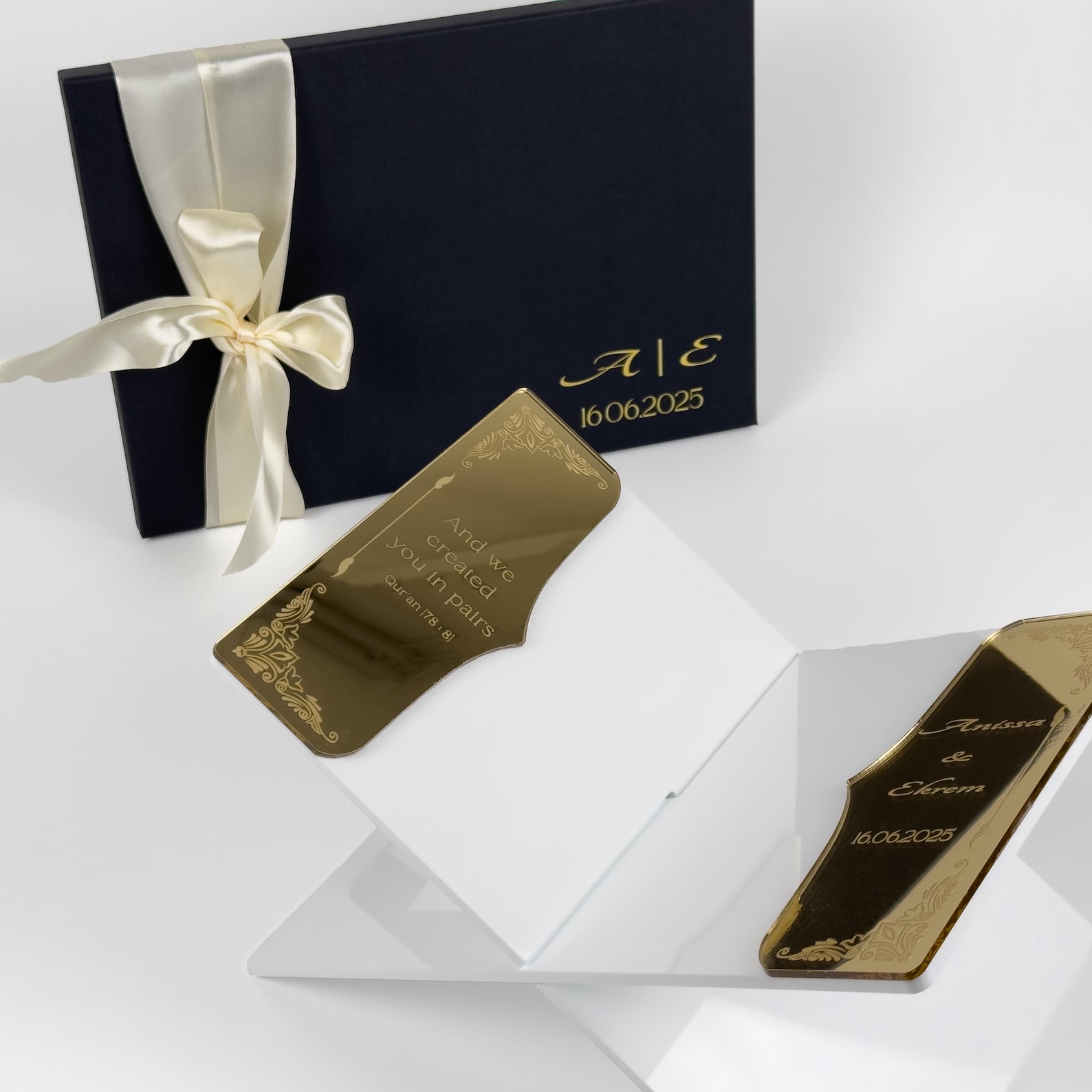 Islamic Wedding Gift Set,nikkah Gift Personalized Quran Holder With ...