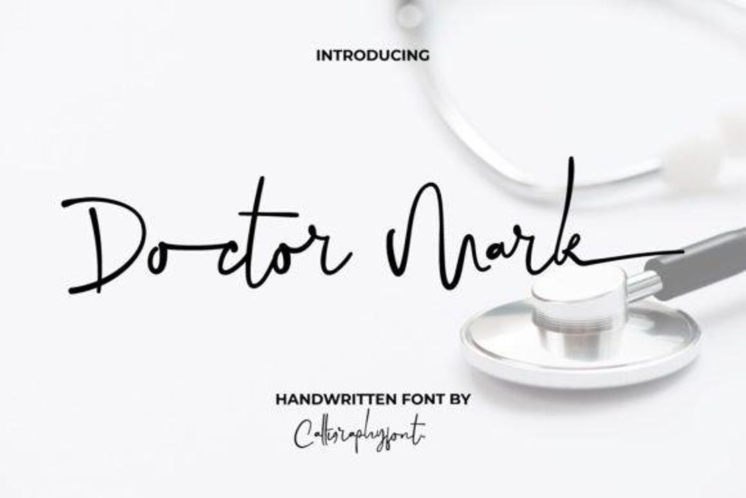 Doctor Mark Font, Handwritten Font, Thin Font, Calligraphy Font ...