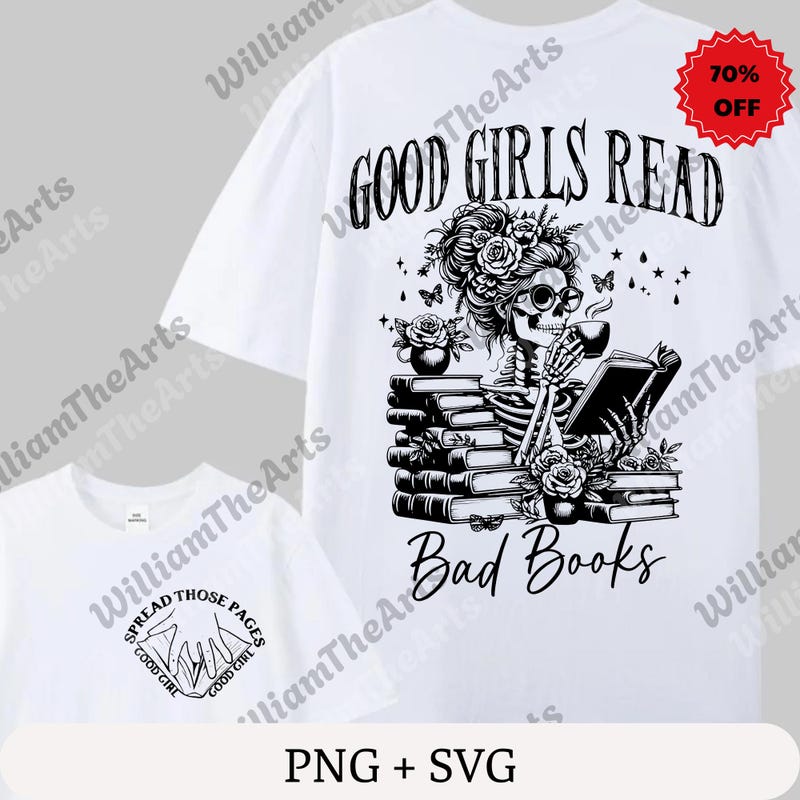Bookish Girl Drawing - Etsy