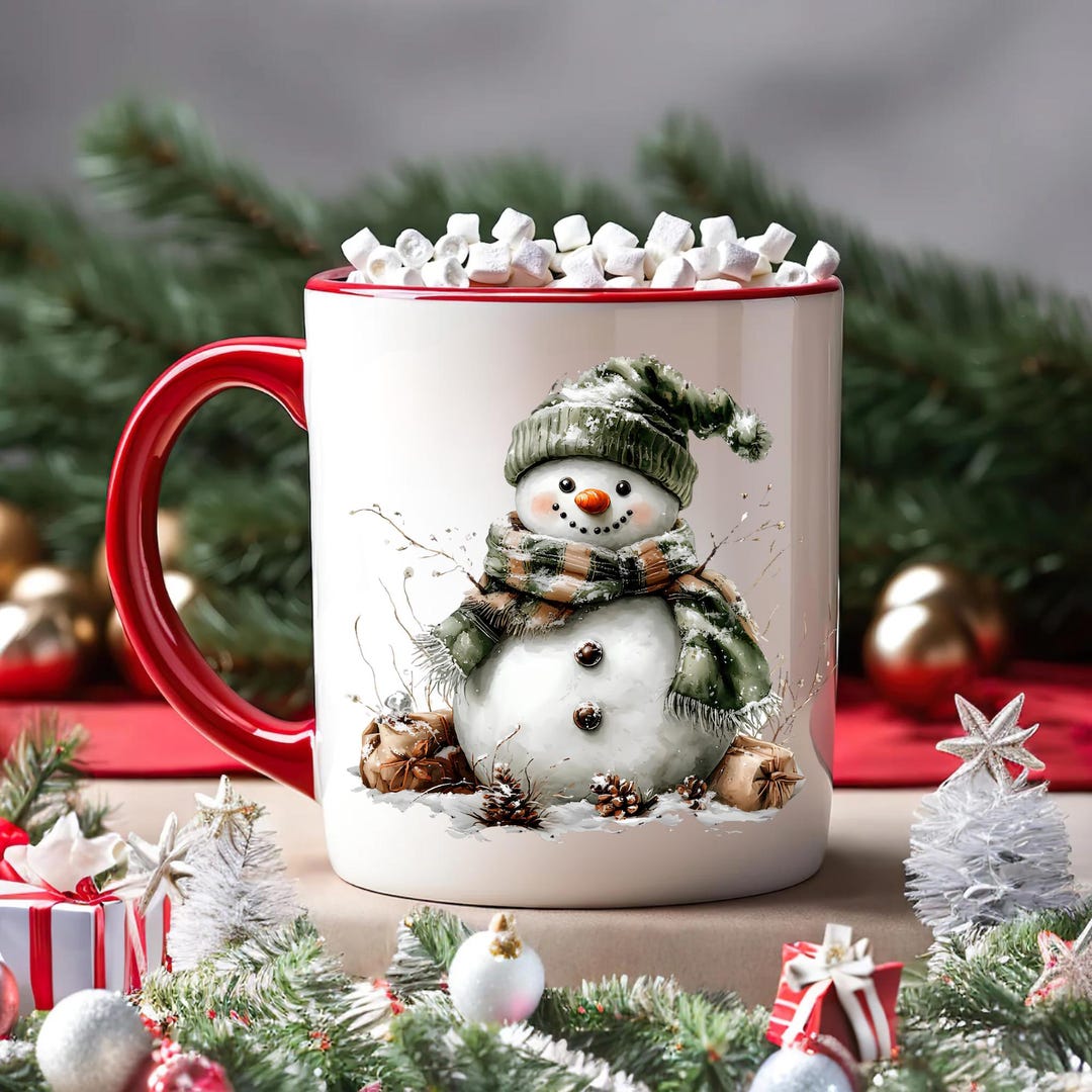Snowman Coffee Mug, Christmas Gift, Snowman Mug, Snowman Cup, Christmas ...