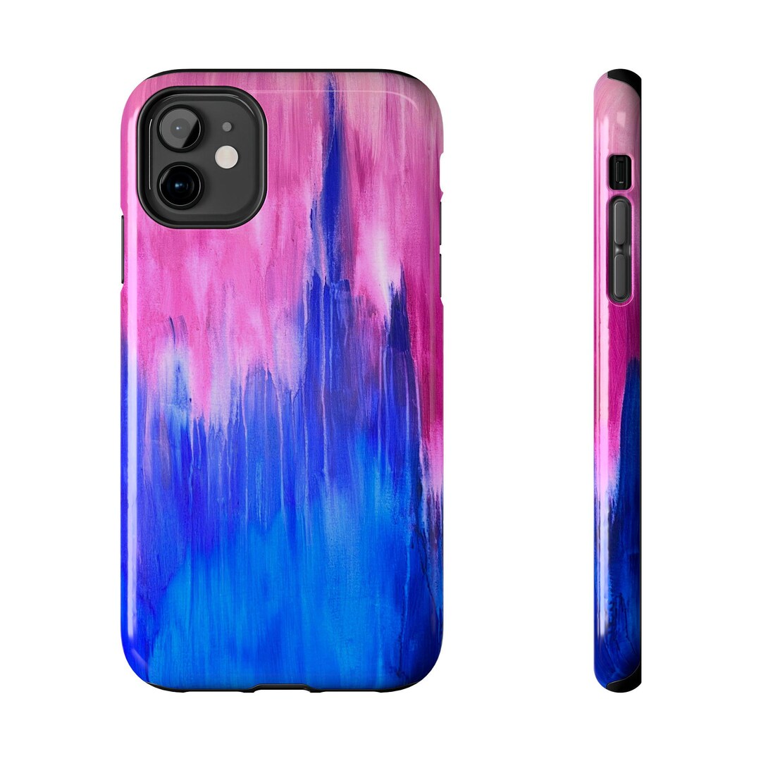 Pink and Blue Tye Dye Drip Painted Tough Phone Cases - Etsy