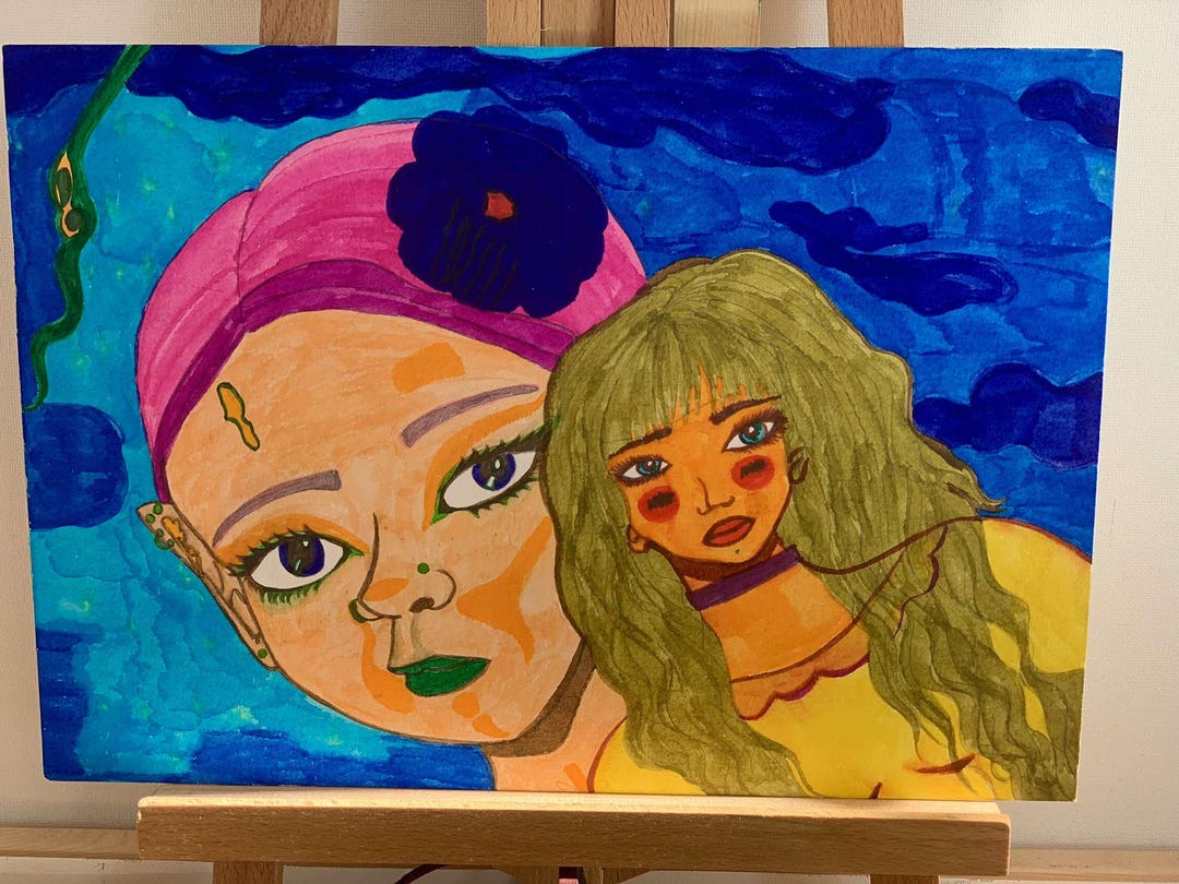 Sisters Judging Drawing - Etsy