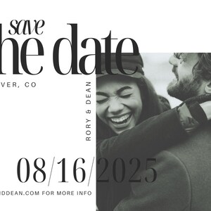 Simple Modern Save the Date Template - Multiple Sizes Included - Etsy