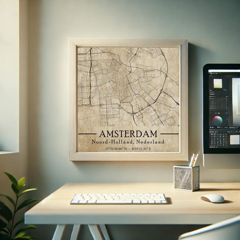Retro Style Custom City Maps, Custom Street Maps, Ready to Print ...