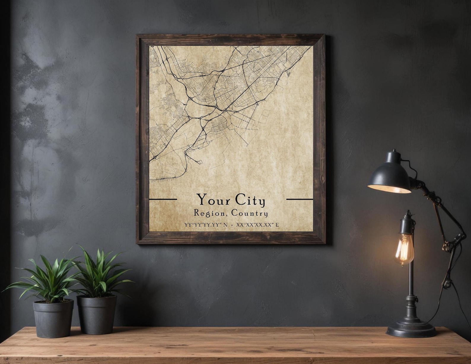 Retro Style Custom City Maps, Custom Street Maps, Ready to Print ...