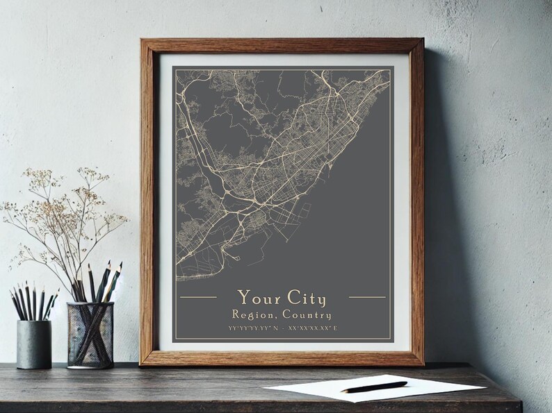 Custom City Maps, Ready to Print Map, Custom Street Maps, City Map Set ...