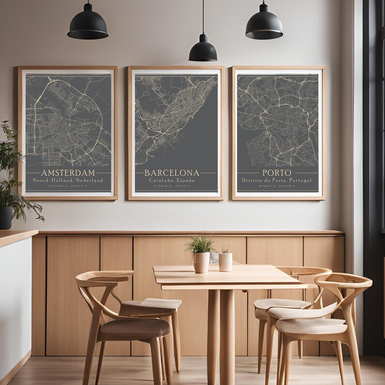 Custom City Maps, Ready to Print Map, Custom Street Maps, City Map Set ...