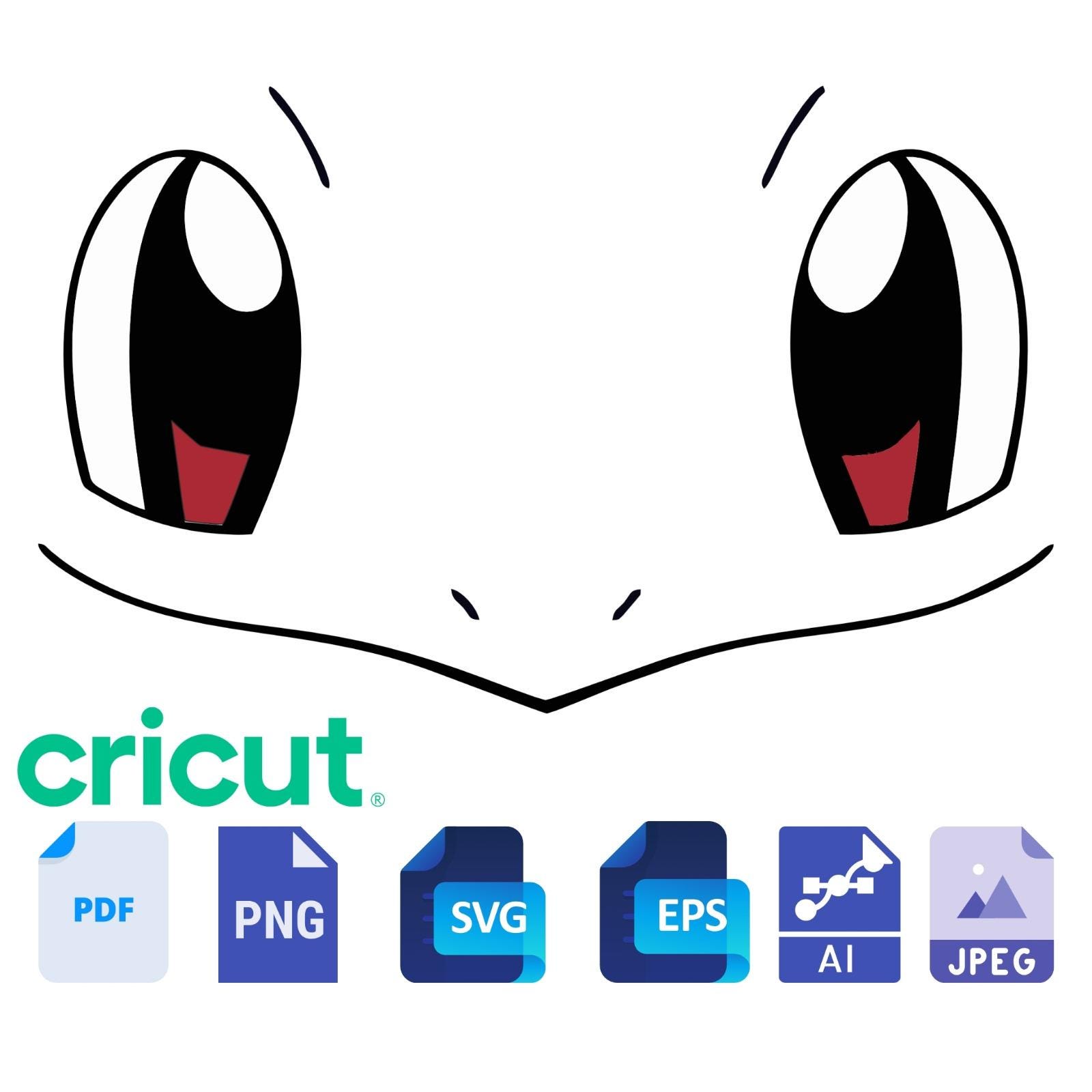 Squirtle Pokemon, Face Svg, Squirtle Eyes Svg, Smile Clipart Cut Files ...